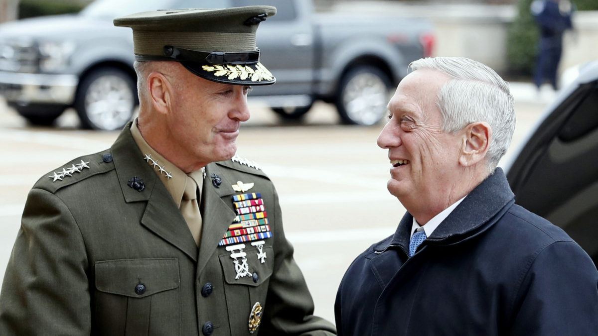 The Bromance of General Dunford and Secretary of Defense Mattis ...
